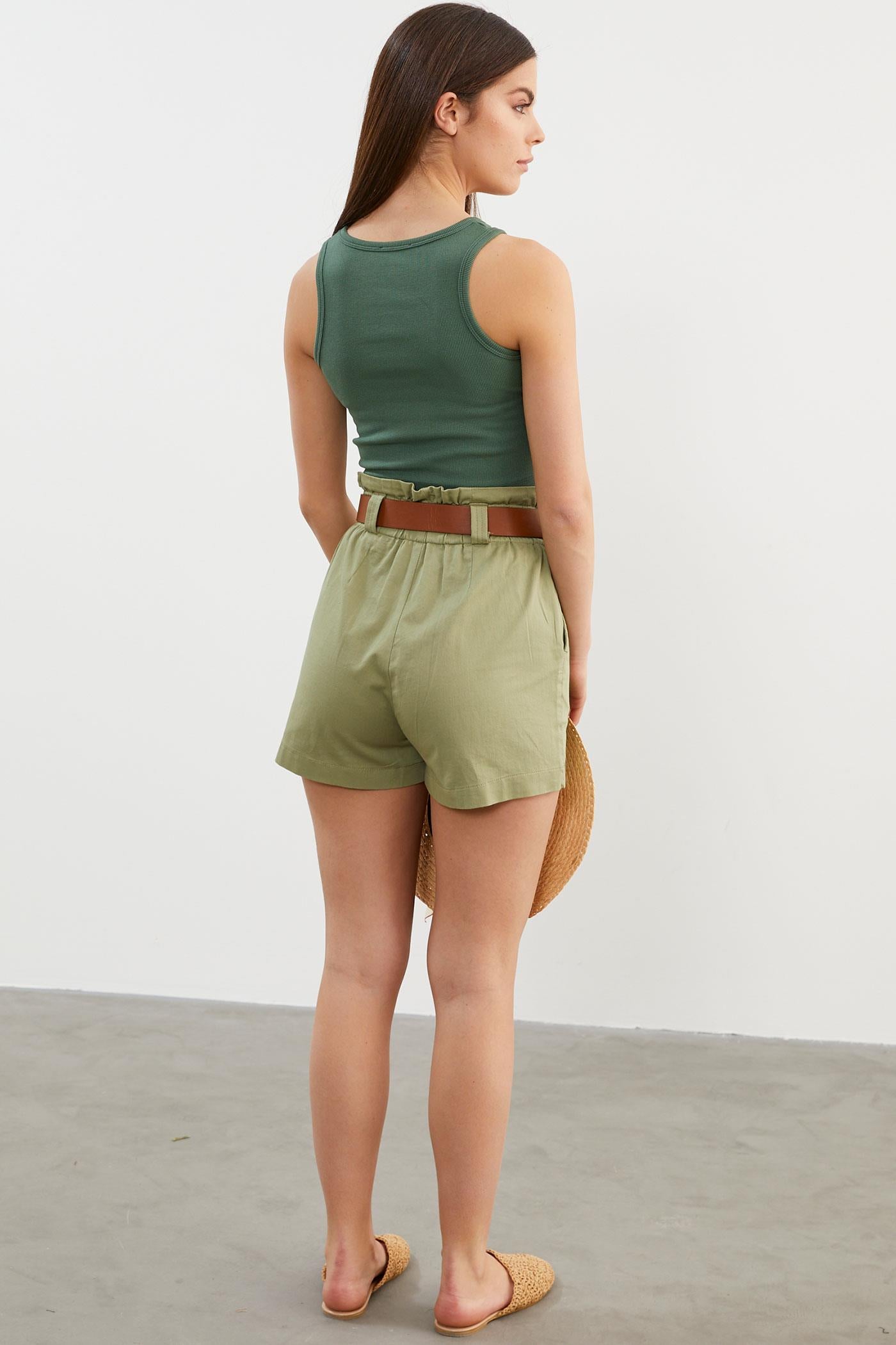 Yüzücü Model Crop Atlet - Yeşil – Sementa.com