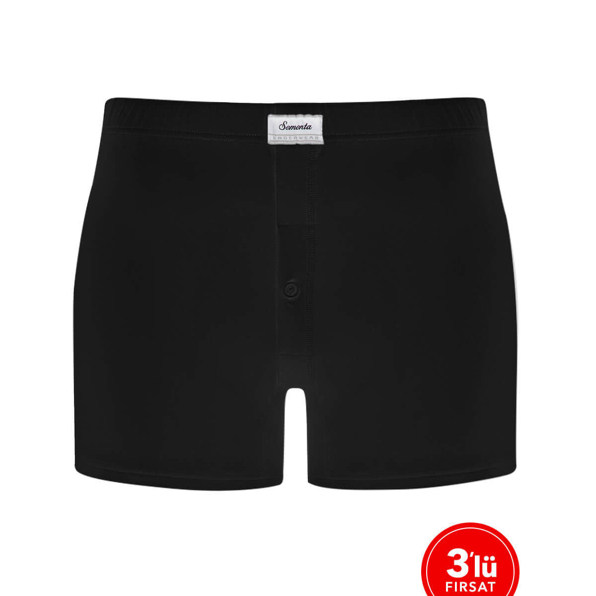 Men's Modal Buttoned Boxer 3-Pack - Black – Sementa.com