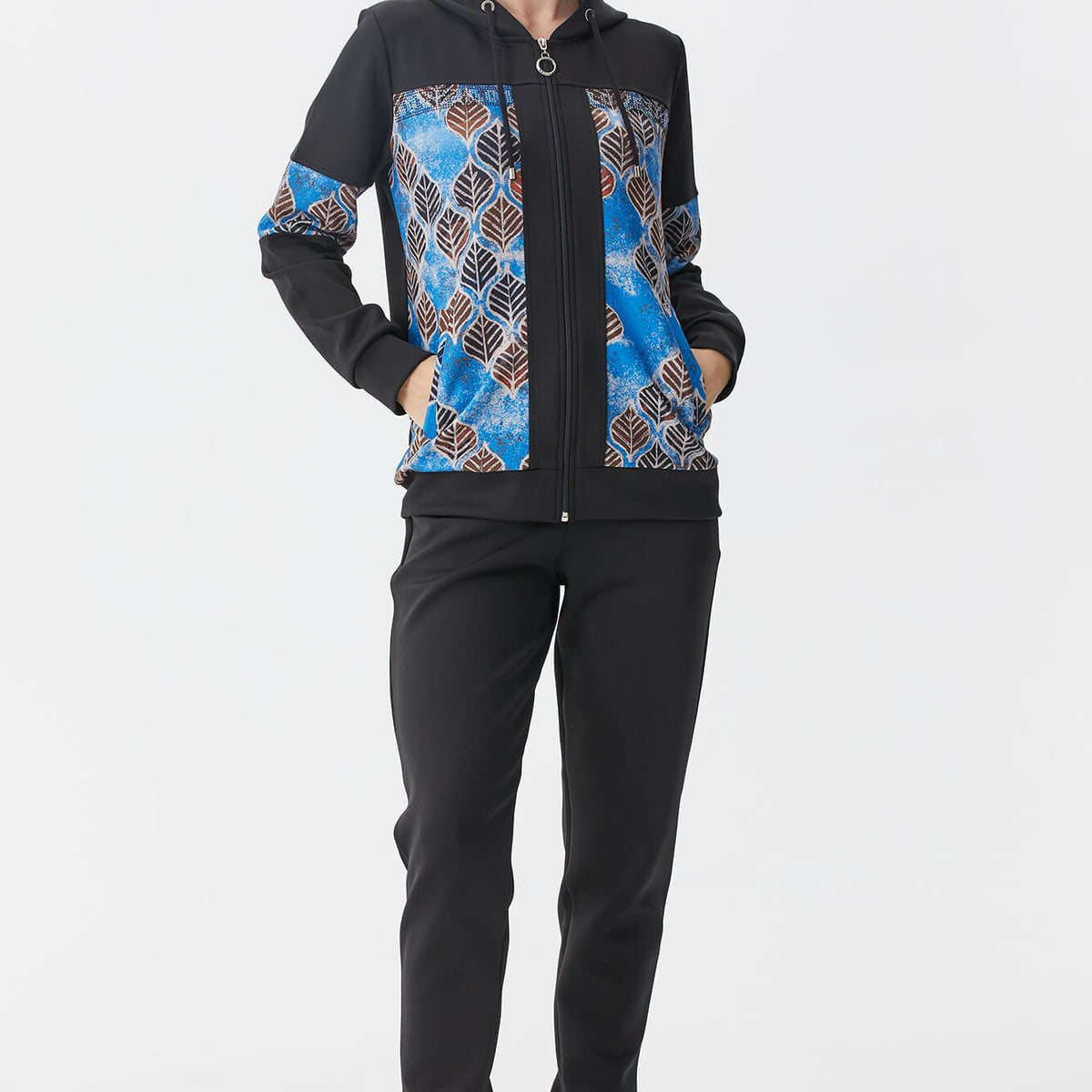 Colorful Pattern Combined Tracksuit Suit - Blue – Sementa.com